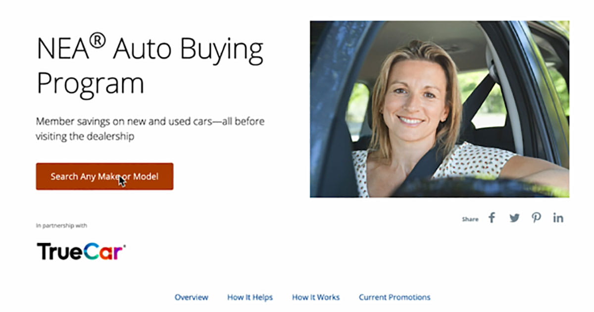 Research and Buy Your Next Vehicle With This NEA Benefit